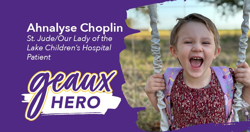 Geaux Hero: 4-year-old Leukemia Patient Gets Expert Care at Our Lady of ...